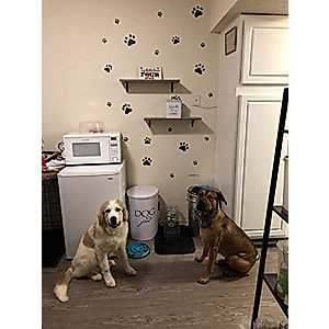 SITAKE 76 Pcs Dog Decor Stickers, 40 Pcs Dog Paw Print Stickers and 36 Pcs Dog Bones Stickers, Dog Decorations Wall Floor Windows Decal Stickers for Room, Teen Girl’s and Boy’s Room