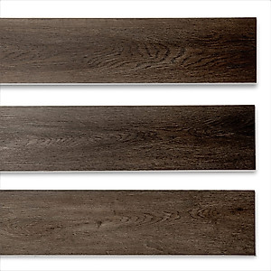 Lucida Surfaces Luxury Vinyl Flooring | Interlocking Flooring for DIY Installation | 10 Wood-Look Planks | CliCore | 24.5 Sq. Feet (10, Bark, 10 Planks)