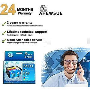 232XL Ink Cartridges Remanufactured Replacement for Epson 232 XL Ink Cartridges Combo Pack for XP-4200 XP-4205 WF-2930 WF-2950 Printer (1 Black, 1 Cyan, 1 Magenta, 1 Yellow, 4 Pack)