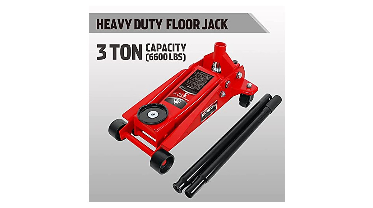 Jack Boss 3 Ton Hydraulic Floor Jack - Heavy Duty & Safe