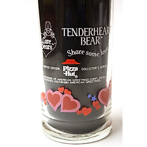 Care Bears TENDERHEART BEAR GLASS PIZZA HUT LIMITED EDITION 1983