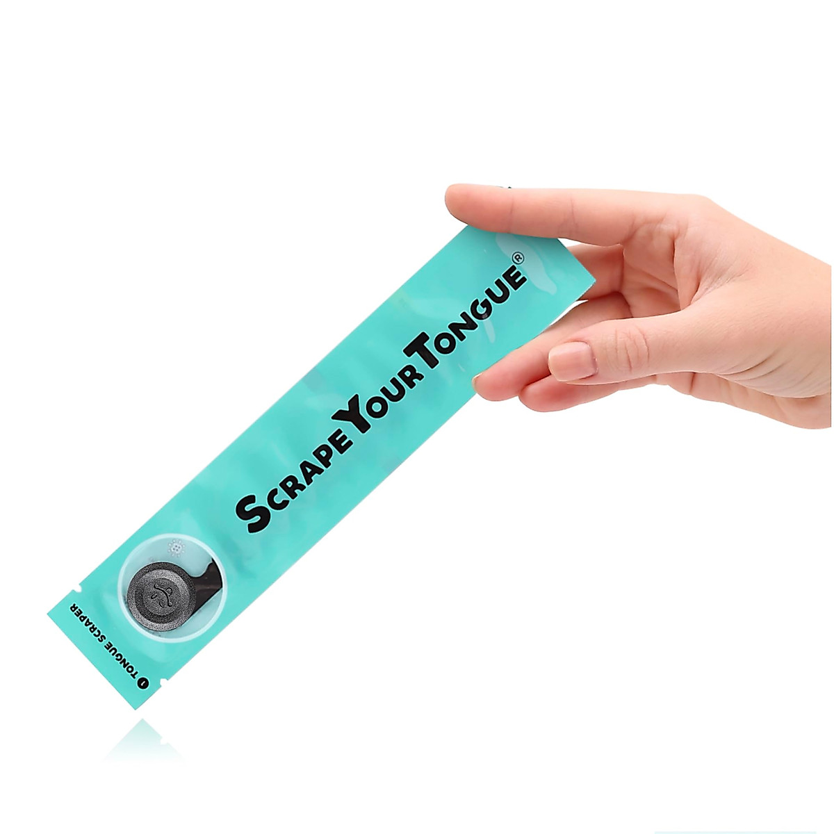 ScrapeYourTongue - #1 Daily Tongue Scraper for Oral Health. 100% Recyclable, Reusable, and Gag Proof Tongue Cleaner (1 Count (Pack of 1))