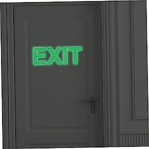 JECOMPRIS 2pcs Exit Sticker Exit Luminous Sticker Exit Photoluminescent Signs Stickers Noctilucence Exit Sign Exit Decal Exit Wall Sticker Emergency Door Exit Sign Exit Wall Decal Green