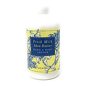 Greenwich Bay Trading Company Hand & Body Lotion, Fresh Milk Shea Butter, 16 Ounce (R2X003)