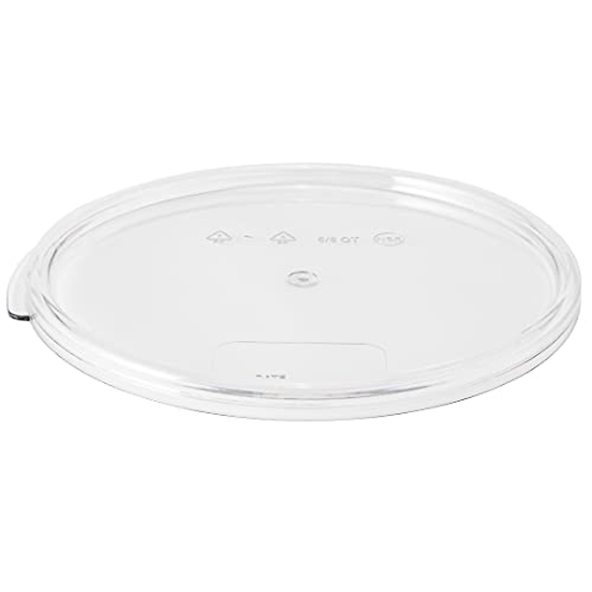 Restaurantware LID ONLY: Met Lux Lid For 6 And 8 Quart Food Storage Containers, 1 Round Lids For Storage Containers - Airtight Seal, Clear Plastic Lid For Food Prep, Containers Sold Separately