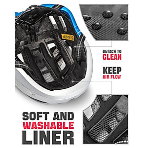 VICTGOAL Bike Helmet with USB Rechargeable Rear Light Detachable Magnetic Goggles Removable Sun Visor Mountain & Road Bicycle Helmets for Men Women Adult Cycling Helmets (L: 57-61 cm, Silver)