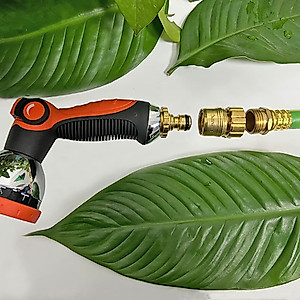 HQMPC No Pb Garden Hose Quick Connect Brass Hose Quick Connect Quick Release Hose ConnectorWater Hose Connectors 3/4" GHT (6 SETS)