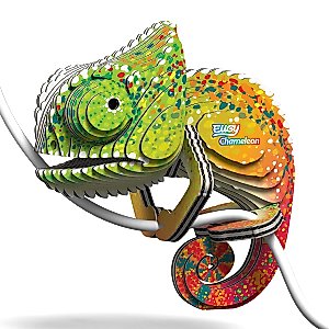 Eugy Chameleon 3D Puzzle, 31 Piece Eco-Friendly Educational Toy Puzzles for Boys, Girls & Kids Ages 6+