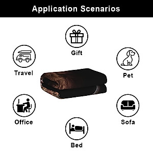 Highland Cow Blanket Super Soft Warm Highland Cow Throw Blanket - Lightweight Cozy Flannel Cow Print Throw Blanket Bed Couch Sofa Office Decor, Gift for Girls and Boys Women and Man 60"x50"