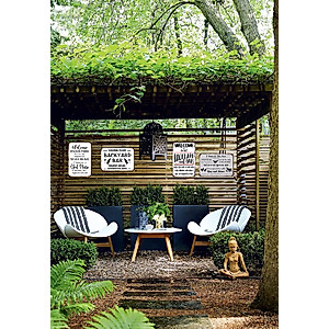 Welcome to Our Patio Where Our Neighbors Listen to Good Music Whether They Want to or Not Retro Metal Tin Sign Animal Farm Wall Hanging Art Antique Plaque Garden House Sign 8x12 Inc