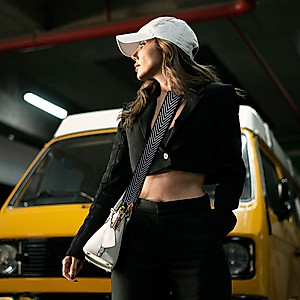 Donason Wide Shoulder Strap Adjustable Crossbody Bag Strap Replacement Belt Soft Handbag Long Straps with Metal Swivel Hooks for Purse Canvas Bag (Black Arrow)