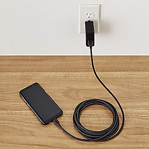 Amazon Basics USB-C to USB-A 2.0 Fast Charger Cable, 480Mbps Speed, USB-IF Certified, for Apple iPhone 16/15, iPad, Samsung Galaxy, Tablets, Laptops, 10 foot, Black