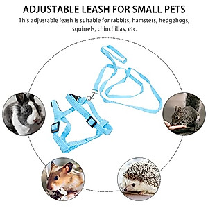TEHAUX Pet Rabbit Harness Leash Soft Rabbit Harness and Leash Pet Rope Small Animal Vest Accessories for Walking/Running/ Jogging Outdoor Random Color