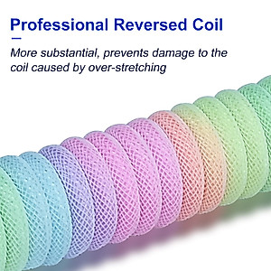 UCINNOVATE Coiled Keyboard Cable, Pro Custom Coiled USB C Cable for Gaming Keyboard, Double-Sleeved Mechanical Keyboard Cable with Detachable Metal Aviator, 1.8M USB-C to USB-A (Rainbow)