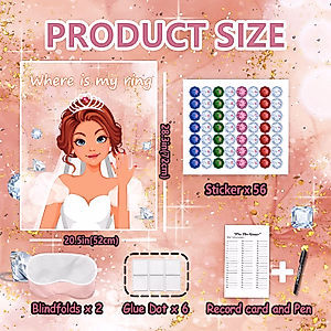 Bridal Shower Games Pin The Ring On The Bride Game, Bridal Shower Engagement Wedding Shower Bachelorette Funny Party Games