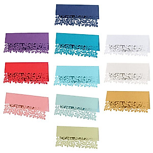 50 Pack Place Cards Table Seating Name Cards For Table Setting Wedding Name Place Cards Folded Tent Cards for Banquets Dinner Parties, Gold