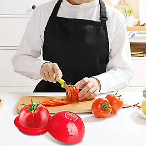 ZTFORUS Onion Tomato Keeper Set, Reusable Refrigerator Food Saver Container with Lid Onion Organizer Holder for Leftover Tomato Onion