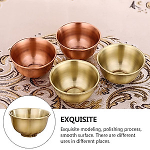 Vintage Tea Wine Drinking Cup: 2pcs Tea Bronze Cup Sake Cup Retro Sip Wine Cup Small Champagne Drinking Cup Chalices Gold Tea Mug