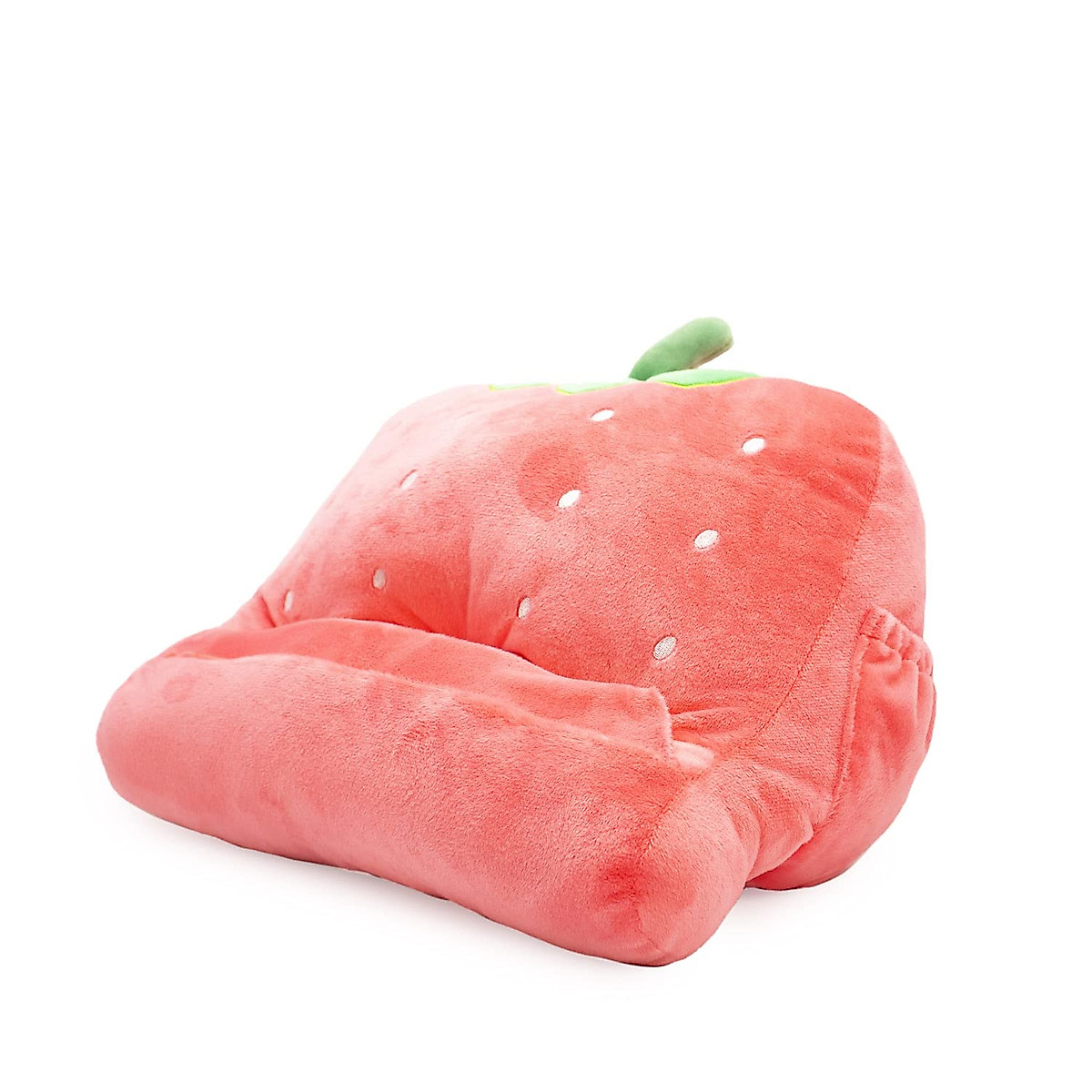 Bewaltz Plush Tablet Tech Stand Kawaii Cute Fun Kawaii Soft Microfiber Unique Gift for Kids (Strawberry)