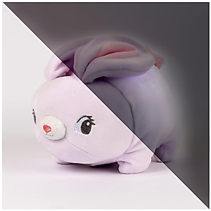 GUND Glow Bops BunBop Bunny Stuffed Animal, Touch Activated Glow in The Dark LED Plush Toy, Squishy Toy for Ages 3 and Up, 8”