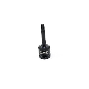 TEMO T40 3 Inch Long Torx Star 6 Point Black Impact Bit Socket Auto Repair Tool 1/2 Inch Square Drive