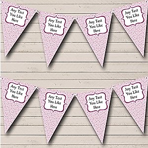 Pretty Pink Summer Floral Personalized Retirement Party Bunting Banner Garland
