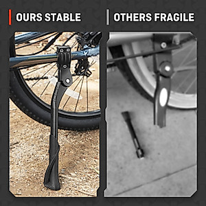 HENMI Bike Kickstand for Adult Bikes, Adjustable Bicycle Kickstand for Most 26"-29", Non-Slip Sole, Aluminum Alloy Material, Kickstand for Mountain Bike/Trek Bike