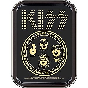 Stash Tins - KISS The Band You've Been Waiting For Storage Container 4.37" L x 3.5" W x 1" H