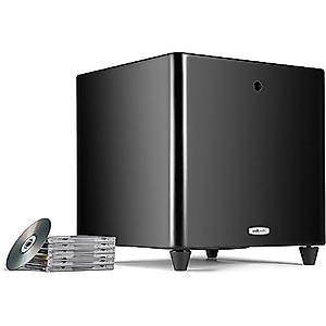 Polk Audio DSWPRO 550WI Powered 10-inch Subwoofer | Powerful 200-Watt Amp | Multiple Placement Options, Can be Placed Inside Cabinets | Easy Integration with Home Theater Systems | Night Mode