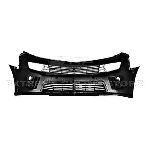 Replacement For 2010-2013 Chevrolet Camaro | ZL1 Style Front Replacement Bumper Cover Upper Lower Grille With Fog Lights