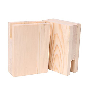 Etfbuy 4PCS Width Groove Wood Bed Desk Risers Lifter Table Cube Furniture Storage Groove Fit Sofa