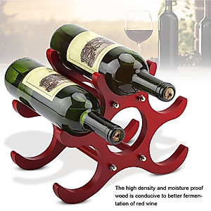 Natudeco Countertop Wine Rack Freestanding Wine Stand European Style Wine Display Stand Save Space Multi-Bottle Red Wine Ornament with 6 Bottles for Home Bar Restaurant