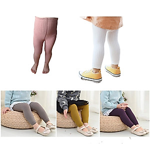 Frillybutts 6 Pack Cable Knit Leggings Unisex Infant Toddler Litter Kid Footless Tight 0-5T