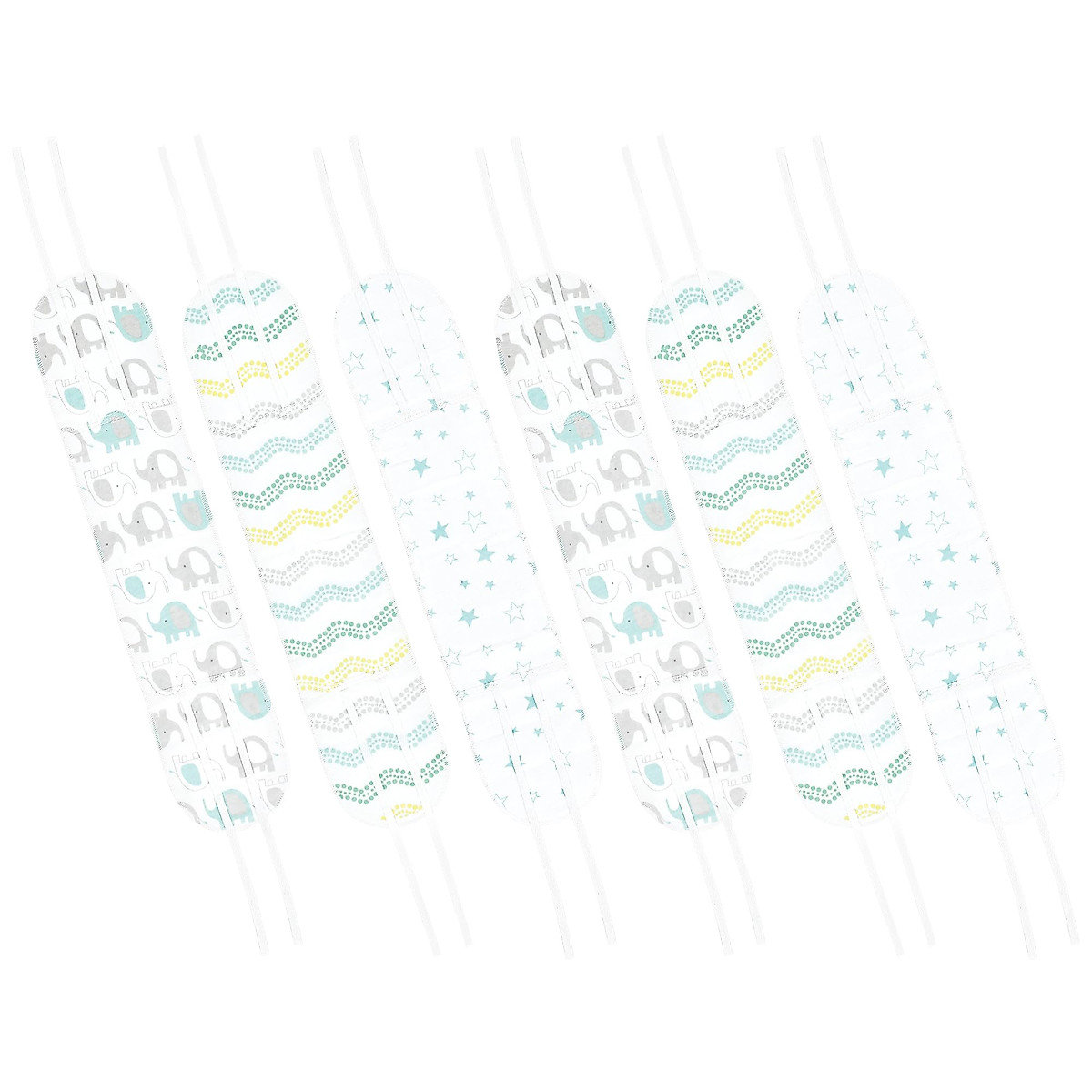 Luvable Friends Unisex Baby Belly Binder 6pk, Basic Elephant, 0-6 Months