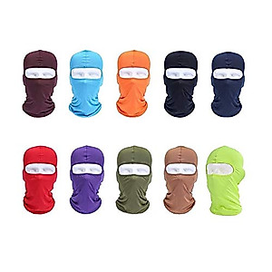 BlueSunshine Balaclava Ultra Thin Ski Mask – Motorcycle Cycling Hood Hat Full Face Mask for Sun UV Protection (Black)