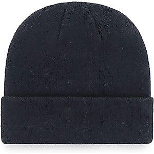 '47 MLB Unisex-Adult Primary Logo Cuffed Knit Primary Logo Team Color Beanie Hat Cold Weather Hat, One Size (Atlanta Braves Navy)