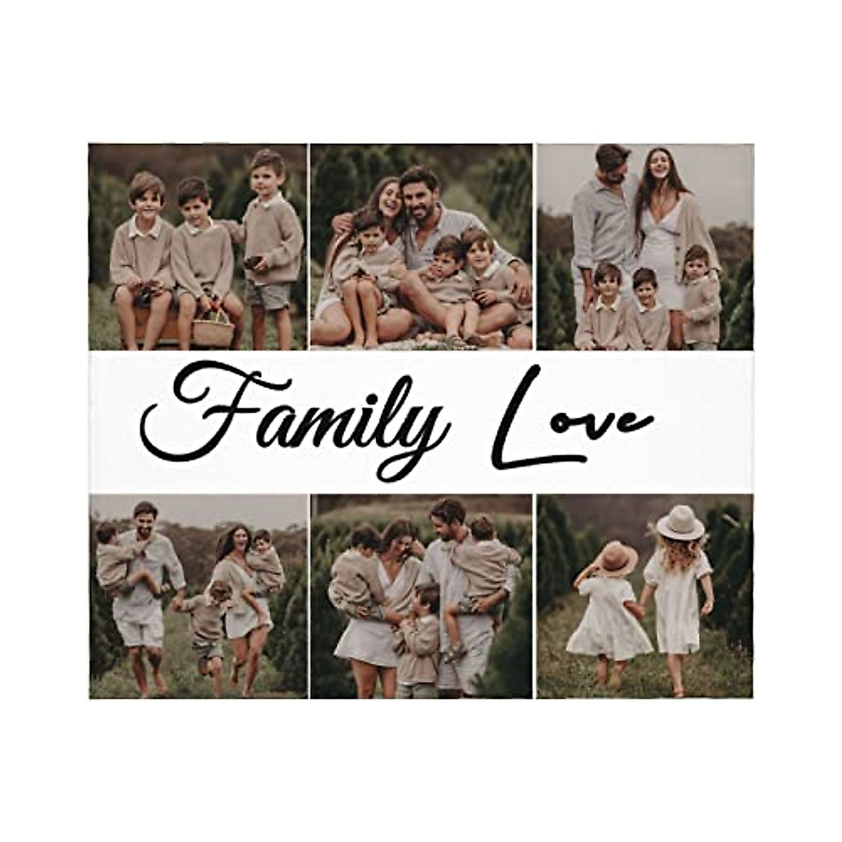 Ivarunner Personalized Family Throw Blanket,Blanket, Travel/Home/Bed/Sofa/Couch/Tapestry,Gifts for Family/Women/Mom/Adults,Home Decor,60"X50"