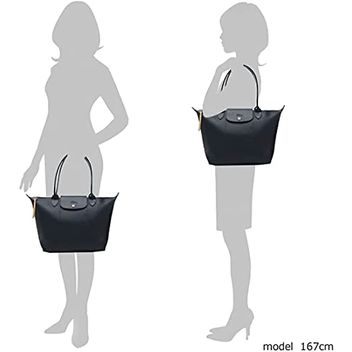 Longchamp Le Pliage City Small Shoulder Shopper Bag, Navy