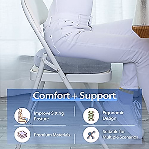 HOMCA Donut Pillow Hemorrhoid Seat Cushion for Office Chair, Premium Memory Foam Chair Cushion, Sciatica Pillow for Sitting Tailbone Pain Car Seat Cushions, Gray