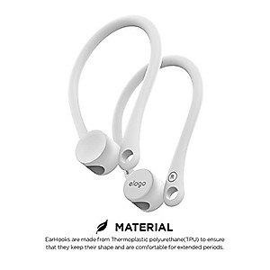 elago Ear Hooks Designed for AirPods Pro, AirPods 3 and AirPods 1, 2, Anti-Slip Earbud Accessories, Comfortable Fit, Ergonomic Design, Durable TPU Construction, Perfect for Exercising [White]