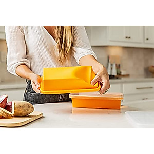 (2 Pack) Large Silicone Freezer Containers For Soup, Pasta Sauce, Leftovers, Broth & More - 6 Cup Reusable BPA Free Non Plastic Food Storage Freezing Trays With Lids & Measurement Lines (2 Pack)