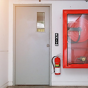 Youdaju 10 Pcs Vertical Exit Sign with Braille 8x2Inch Vertical Exit Sign Bold Letters ADA Compliant Exit Sign with Tactile Braille for Business Acrylic Exit Signs