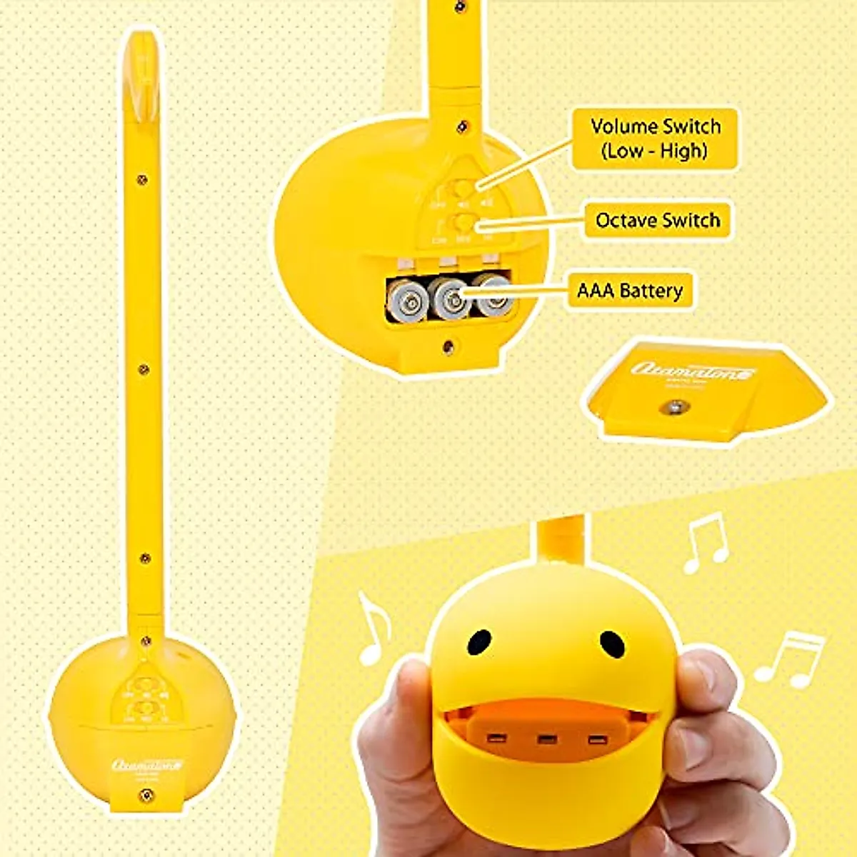 Otamatone Classic [English Edition] Yellow Japanese Electronic Musical Instrument Portable Synthesizer from Japan Maywa Denki for Children and Adults Gift