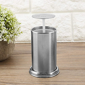 TOPINCN Toothpick Holder Portable Stainless Steel Toothpick Dispenser Bottle Click Open Pocket Toothpick Case Cotton Swab Storage Container Hotel Restaurant Home Desk Decor