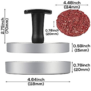 FAVIA Burger Press Patty Maker with 100 Wax Papers Set I Non-Stick Hamburger Meat Mold Ring for Beef Veggie Burger BBQ Barbecue Grill BPA Free Dishwasher Safe