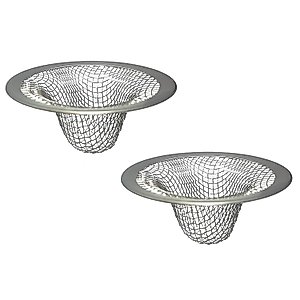 Seatery 1.0" Small Drain Strainer, Drain Mesh Basket, Bathroom Sink Drain Strainers, 2PCS Drain Hair Catchers for Laundry, Mop Pool, Utility, Slop, RV Sink, Stainless Steel Drain Filter