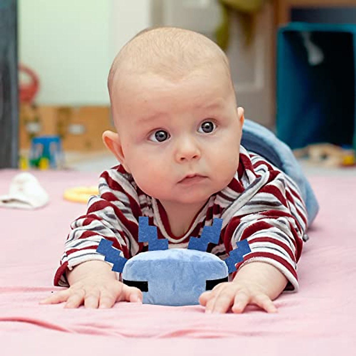 XSLWAN Blue Axolot Plush Plush Stuffed Toy Soft Throw Pillow Decorations for Video Game Fans, Kids Birthday Party Favor Preferred Gift for Holidays, Birthdays(Blue Axolot)