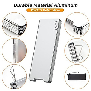 Camping Stove Windscreen 12 Plates Ultralight Folding Camp Stove Windscreen Portable Camping Stove Windshield for Use with Alcohol Stoves and Other Backpacking Stoves Butane Stoves