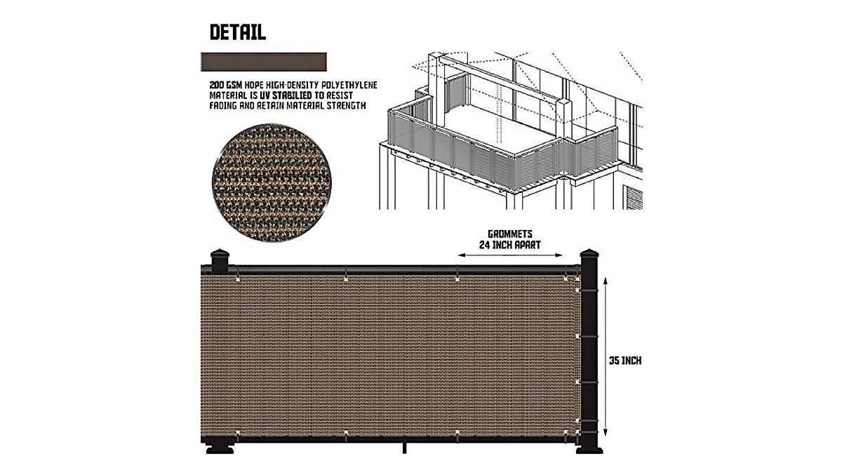 TANG 3' x 50' Privacy Screen - Durable Outdoor Fencing