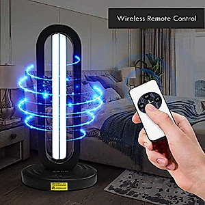 Rveal UVILIZER Tower - UV Light Sanitizer & Ultraviolet Disinfection Lamp (U-V-C Bulb for Home, Office, Travel | 38W Ozone Room Cleaning | US Stock)